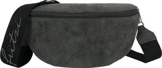 Fritzi Aus Preu&szlig;en Fritzi Bum Vintage Black Idol Crossbody Kunstleder Damen Bauchtasche Umh&auml;ngetasche Festival City vegan 12 x 29 x 9 cm, Schwarz