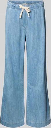 Juvia Wide Leg Stoffhose in Denim-Optik
