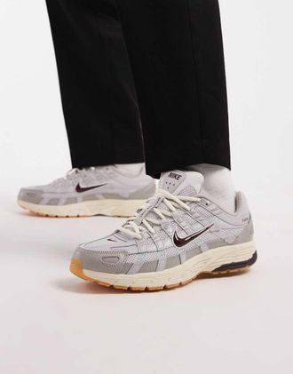 Nike P-6000 - Baskets - Gris clair et bordeaux