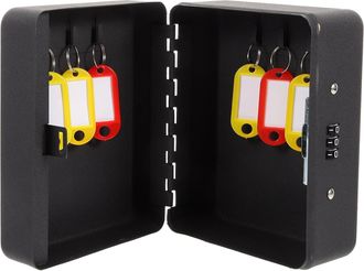 BESTONZON FUNOMOCYA Schl&uuml;sselschrank aus Metall mit 6 stelligem Zahlenschloss Wandmontierte Schl&uuml;sselaufbewahrungsbox f&uuml;r Haushalt und B&uuml;ro Sichere Schl&uuml;sselver