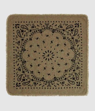 Kujten Écharpe Hachiko Bico Cachemire Kaki Chiné