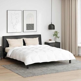 vidaXL Bettdecken Set mit Kissen 3 pcs Weiß Daunenfeder vidaXL