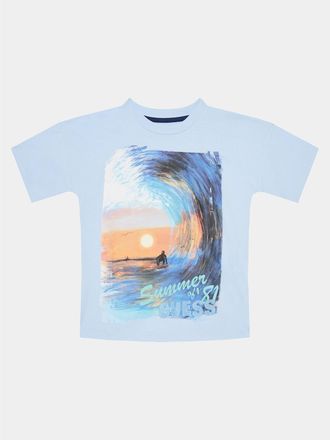 Guess T-Shirt L4GI12 K8HM4 Himmelblau Oversize