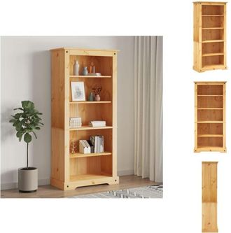 vidaXL Vidaxl - B&uuml;cherschrank 5 F&auml;cher Mexiko-Stil Kiefernholz 80x40x170 cm - Holz Regal - Buche - B&uuml;cherregal - Regal - Wohnraum Dekoration