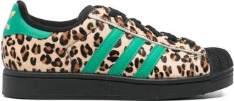 adidas Superstar Sneakers mit Leoparden-Print - Schwarz