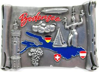 Generic Bodensee Magnet Metall Souvenir Germany Schweiz Österreich Zeppelin