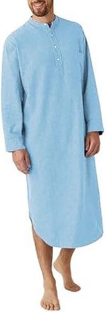 Generic Chemise élégante à manches longues pour homme - Imprimé couleur - Chemise de nuit boutonnée - Solide - Chemise habillée pour homme - Coupe classique à