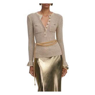 Self Portrait Damen, Strickwaren, Gelb, SGr&ouml;&szlig;e