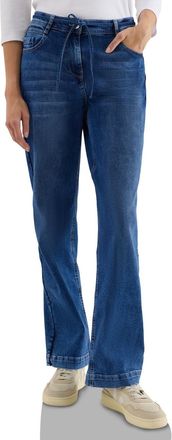 Cecil Damen 3817325 Jeans mit Gallonstreifen, mid Blue wash, 27W x 28L