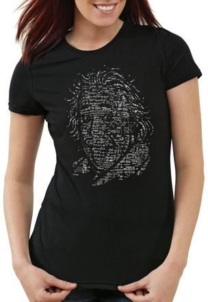 style3 Einstein Logik Damen T-Shirt urknall Mathematik Albert, Farbe:Schwarz, Gr&ouml;&szlig;e:S