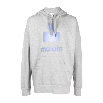Isabel Marant Grauer Hoodie mit K&auml;ngurutasche - - Sweatshirts & Hoodies - Herren - Grau - XS