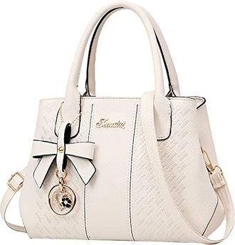 Generic Sac à main classique européen et américain pour mère intermédiaire dissimulé pour femme, blanc, Taille unique