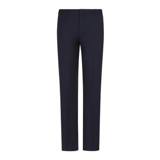 Emporio Armani Chino Style Hose mit Logo-Plakette - - Trousers - Herren - Blau - XL