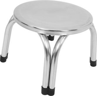 Hemobllo Rutschfester Tritthocker aus Edelstahl Kompakter Runder K&uuml;chen und Badhocker Stabiler Mehrzweck Hocker mit Glatter Oberfl&auml;che f&uuml;r Innen und Au&szlig;enberei