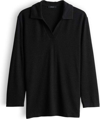 OPUS Poloshirt Poloshirt aus ECOVERO Viskosemix Slim Fit