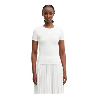 Marine Serre Pearl Logo Baby Fit T-Shirt - - Tops - Damen - Wei&szlig; - S