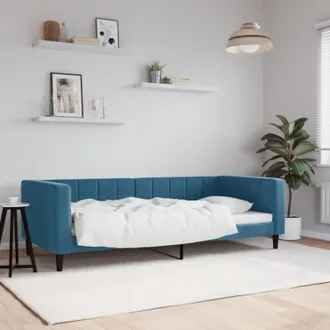 vidaXL Lit de repos bleu 90x200 cm velours