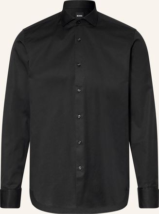 HUGO BOSS Hemd Joe Regular Fit schwarz