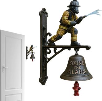 Generic Glocke Feuerwehrmann Alarm - Hohe Lautst&auml;rke Klingelsignal, Retro Gedenkdekoration | Montierbare Haust&uuml;rwarnung, Gartenveranda Nutzung, authentische F