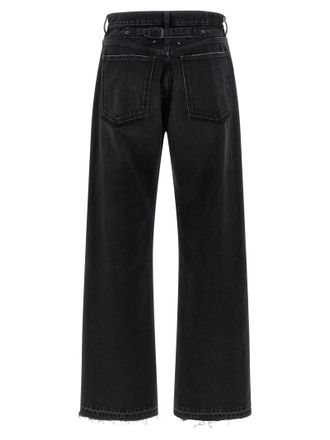 Maison Margiela Mens Black Cotton Straight-Leg Jeans Clothing