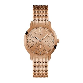 Guess Lattice Edelstahl Quarz Uhr - - Accessories - Damen - Braun - ONE SIZE
