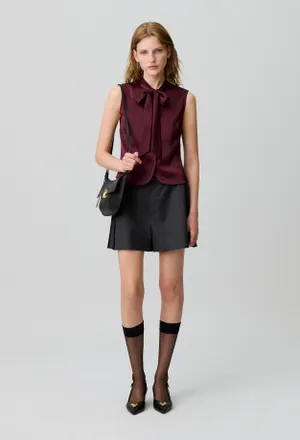 Claudie Pierlot Chemise satinée sans manches