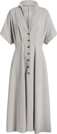 Alberta Ferretti Femme, Robes, Gris, Taille: 38 FR Robe Chemise en Tweed