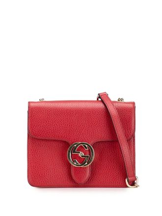 Gucci petit sac &agrave; bandouli&egrave;re &agrave; logo Interlocking G (2016-2025) - Rouge