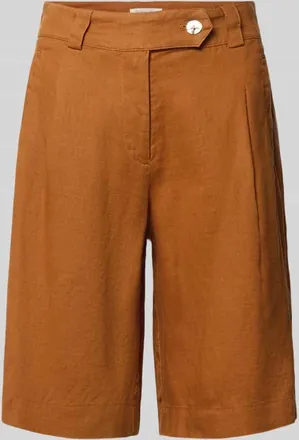Christian Berg Bermudas aus Leinen mit Ges&auml;&szlig;taschen