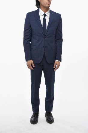 Corneliani CC COLLECTION Anzug aus Schurwolle mit Karomuster Corneliani