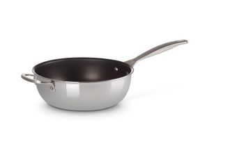 LE CREUSET Antihaftbeschichtete Sautépfanne mit Gegengriff aus 3-ply PLUS Edelstahl, 24 cm, 96601424001700