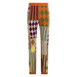 Moschino Woll-Patchwork-Hose - - Trousers - Herren - Mehrfarbig - M