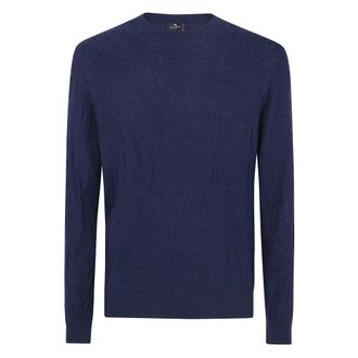 Etro Pulls &agrave; col rond - Homme - Pulls - Bleu - Taille: S