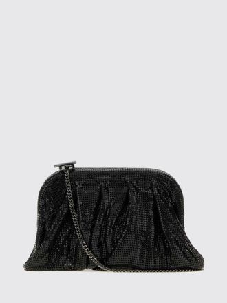 Benedetta Bruzziches Venus Drapierte Mini-Tasche aus schwarzem Aluminium-Mesh