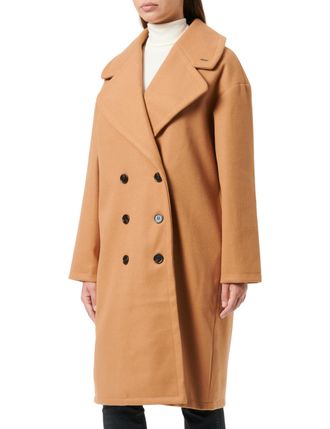 Mexx Womens Midi Length Coat Jacket, Camel, S