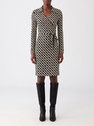 Diane Von F&uuml;rstenberg Mini-robe portefeuille en soie &agrave; imprim&eacute; g&eacute;om&eacute;trique