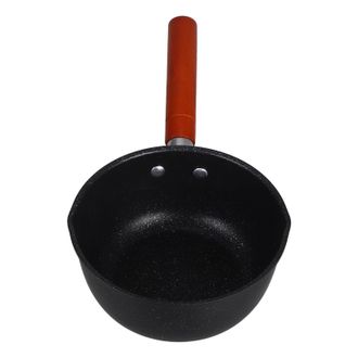 BESPORTBLE Multifunktionale Kleiner Stielkasserolle 16cm aus Antihaft Gusseisen Kleiner Suppentopf mit Griff f&uuml;r Butterw&auml;rmer und Babyspeisen Vielseitiger Antiha