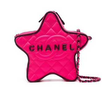 Chanel 2024 Cruise Collection Fuschia Satin Star Crossbody Bag