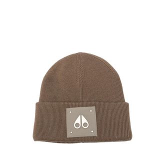 Moose Knuckles Logo-patch Ribbed-knit Beanie Hat
