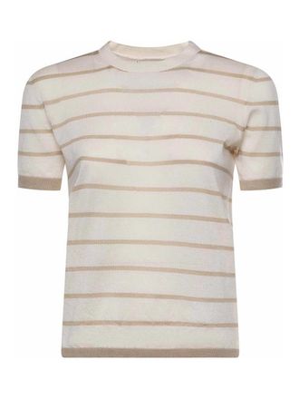 Max Mara Rundhalspullover - Beige