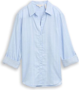 Tom Tailor Damen 1048687 Bluse, 39188-Blue Pinstripe with Lurex, 36