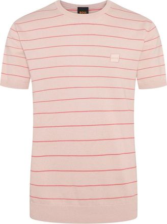 HUGO BOSS T-Shirt aus Baumwollmischung mit Nadelstreifen in