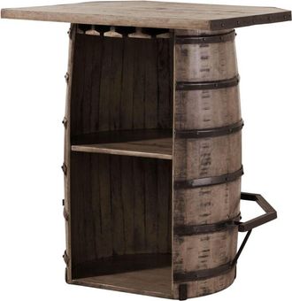 Massivmoebel24 Bartisch Mango 90x75x103 braun lackiert heavy industry 258
