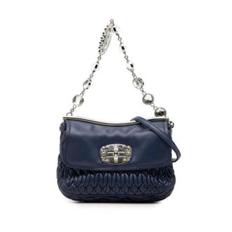 Miu Miu Sac bandouli&egrave;re Pre-owned - Femme - Pre-owned - Bleu - Taille: ONE Size