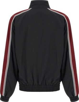 Versace Craquel&eacute;-Effect Nylon with Medusa Zip Jacket - Black