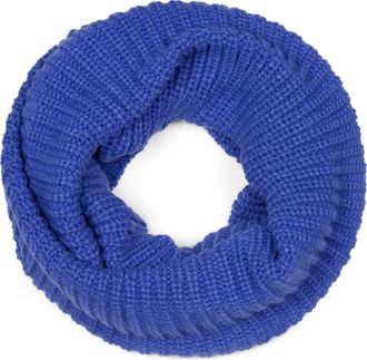 styleBREAKER Unisex Feinstrick Loop Schal einfarbig | Weicher elastischer Winter Schlauchschal in Feinripp Optik | Warmer Strick Loop f&uuml;r Damen und Herren, Dunkelb