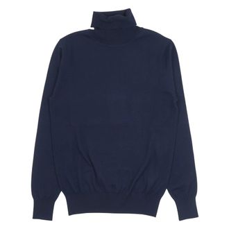 Aspesi Merino Woll Rollkragenpullover - - Knitwear - Herren - Blau - XL