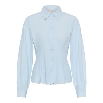 Kaffe Chemise Kagiulia Pliss&eacute;e - Femme - Blouses et Chemises - Bleu - Taille: 44 FR