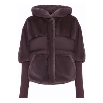 Cesare Gaspari Oversized Jacke aus Kunstpelz - - Jackets - Damen - Lila - S