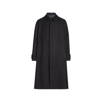 Saison 1865 Manteau long Golden col classique en laine